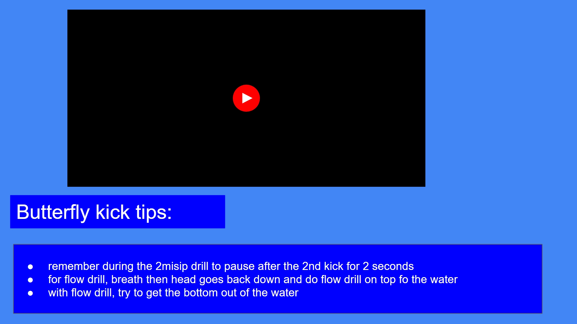 Butterfly kick tips – The Tech Club